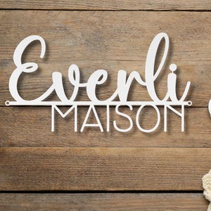 Birth Name Metal Sign, Baby Name Plate, Nursery Room Decor, Newborn ...