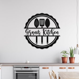 Custom Kitchen Metal Sign, Farmhouse Kitchen Decor - Etsy