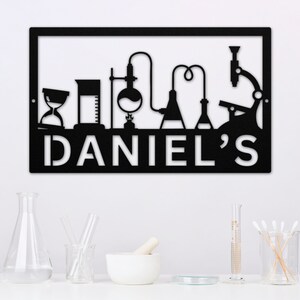 Custom Science Teacher Metal Sign: Chemistry Lab Wall Decor - Etsy