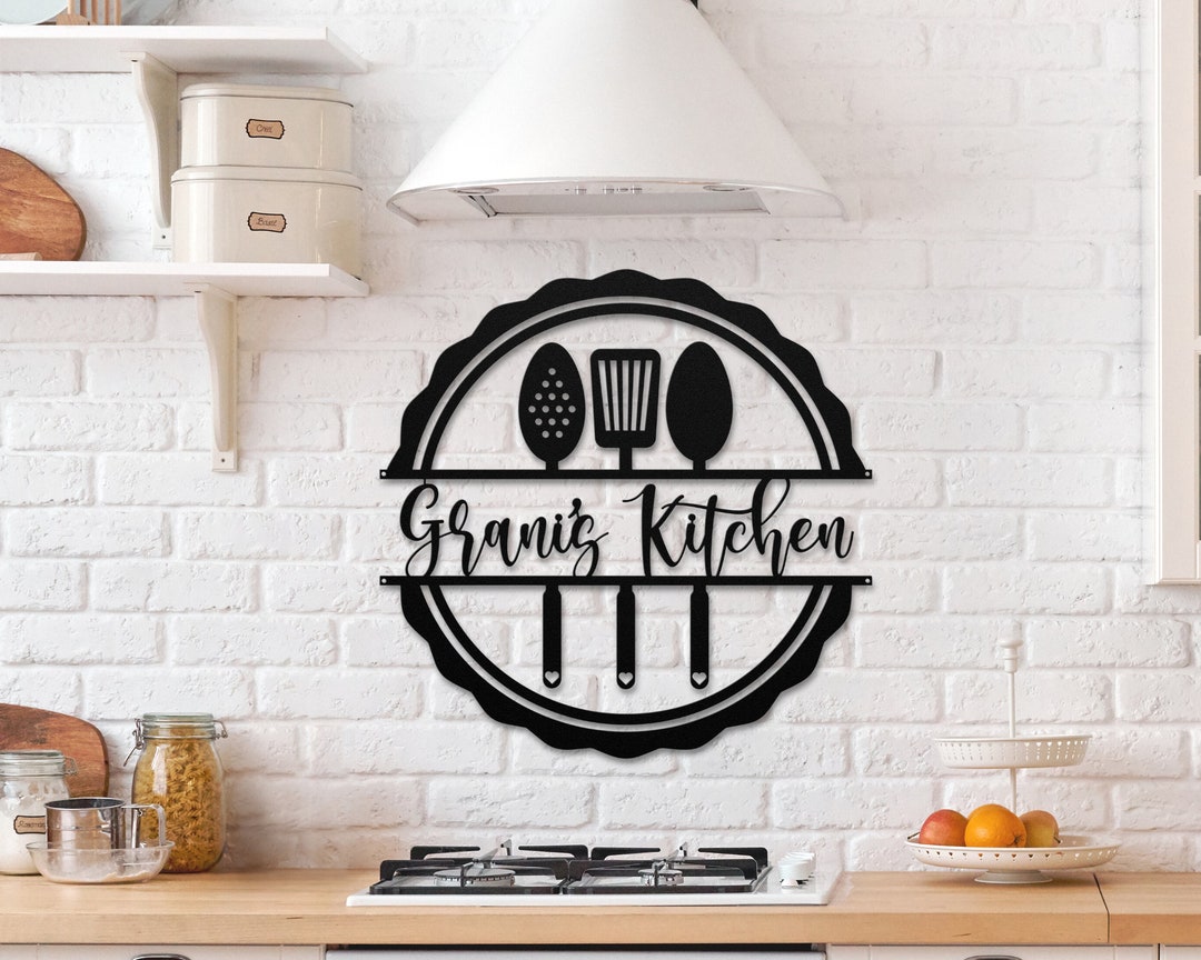 Custom Kitchen Metal Sign, Farmhouse Kitchen Decor, Kitchen Wall Art ...