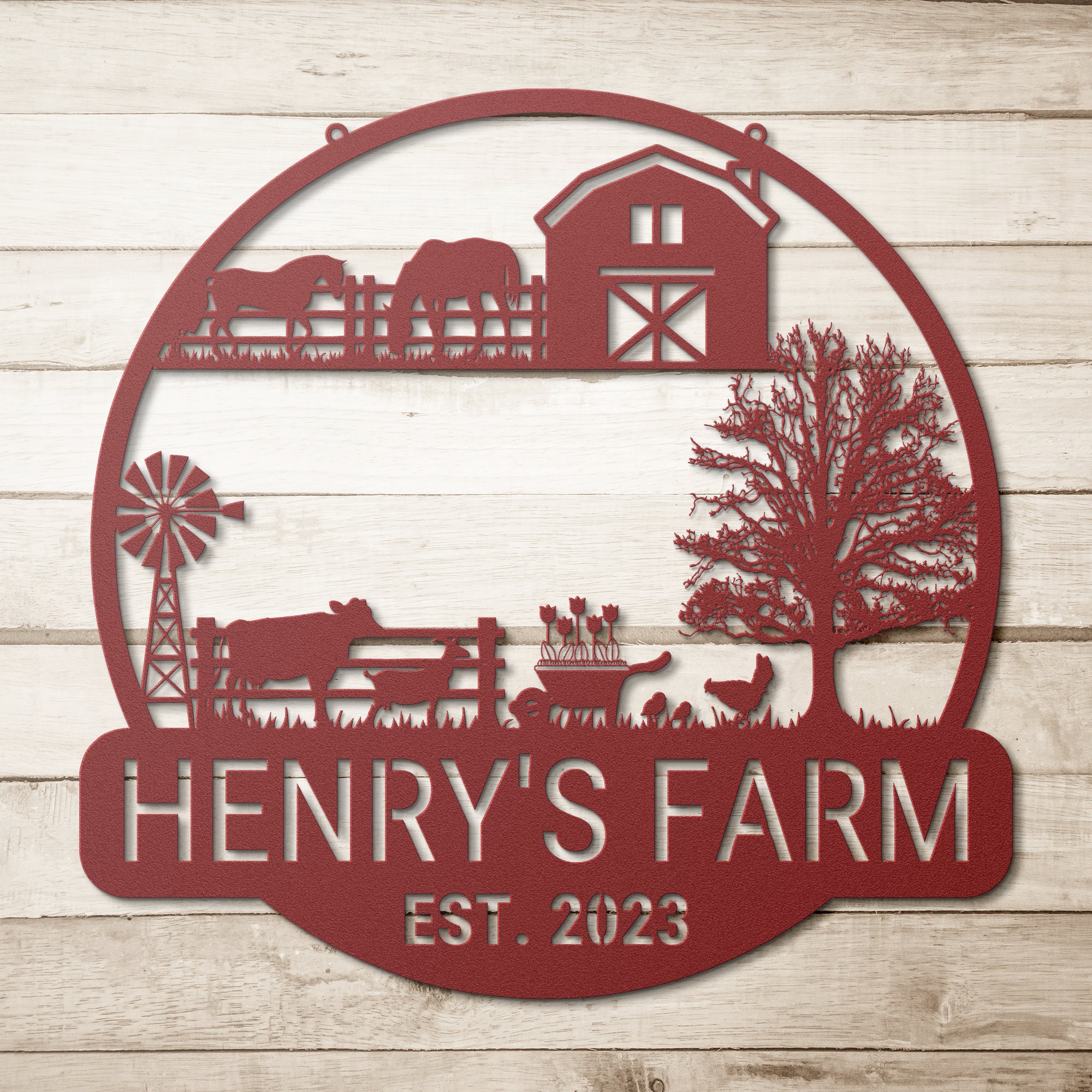 Custom Farm Sign Metal Barn Sign Ranch Sign Outdoor Farm - Etsy