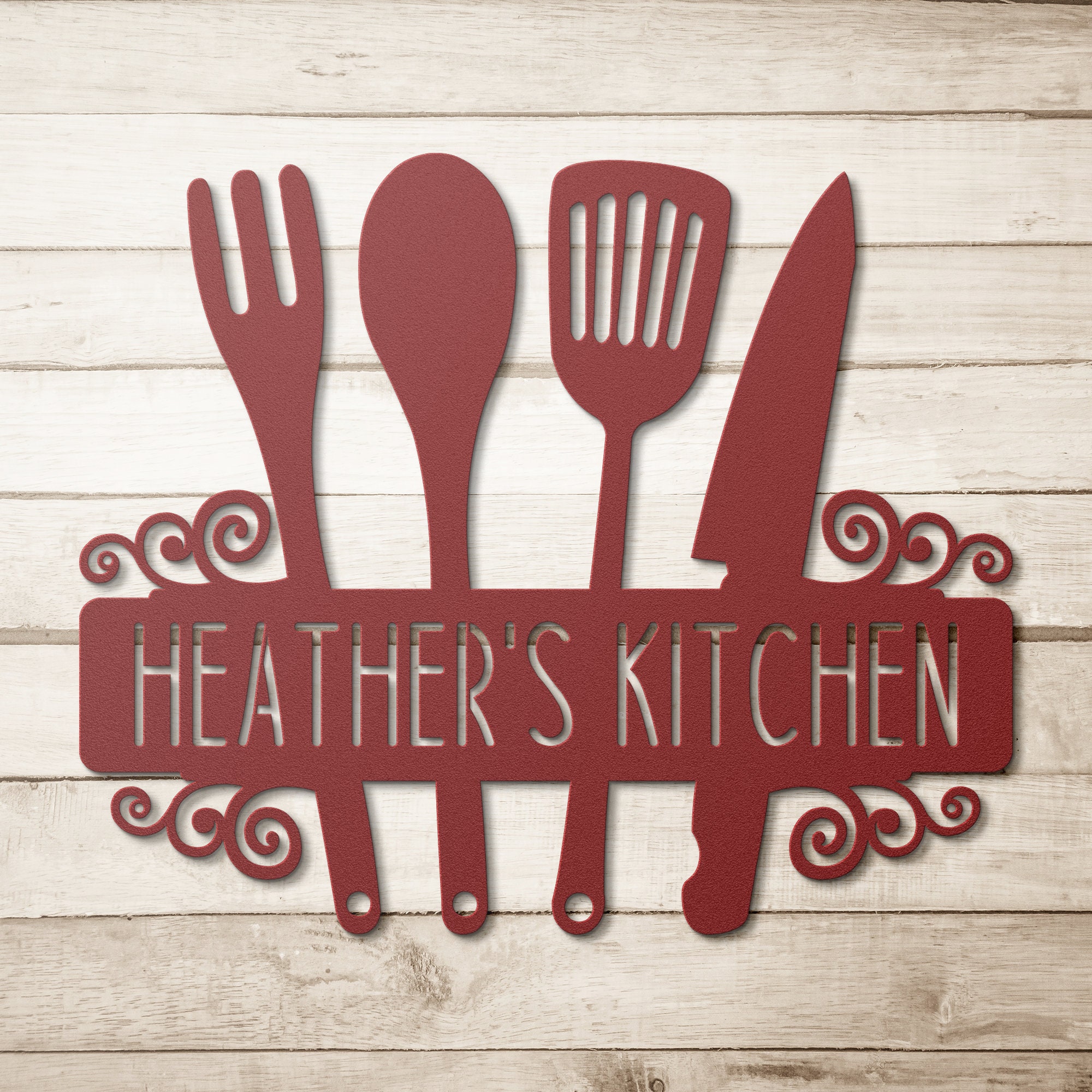Custom Kitchen Metal Sign Personalized Chef Sign Kitchen - Etsy