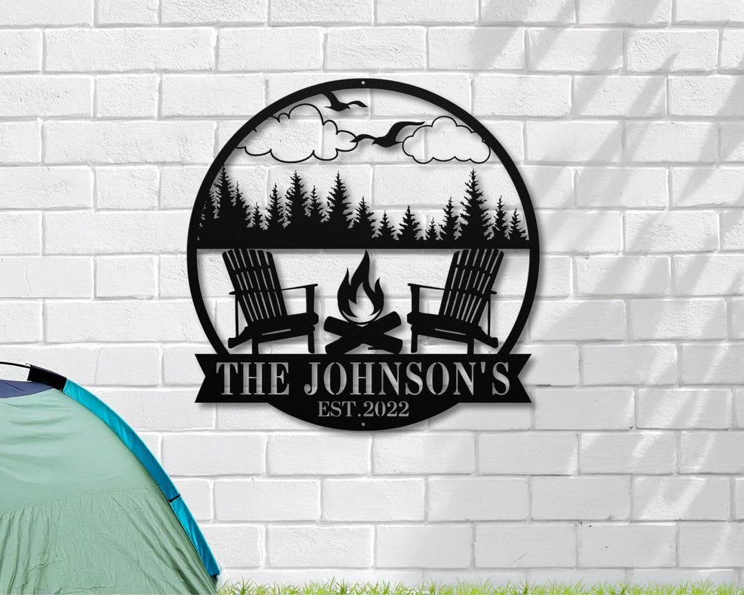 Custom Campfire Metal Sign: Personalized Outdoor Decor - Etsy