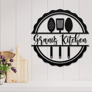 Custom Kitchen Metal Sign, Farmhouse Kitchen Decor - Etsy