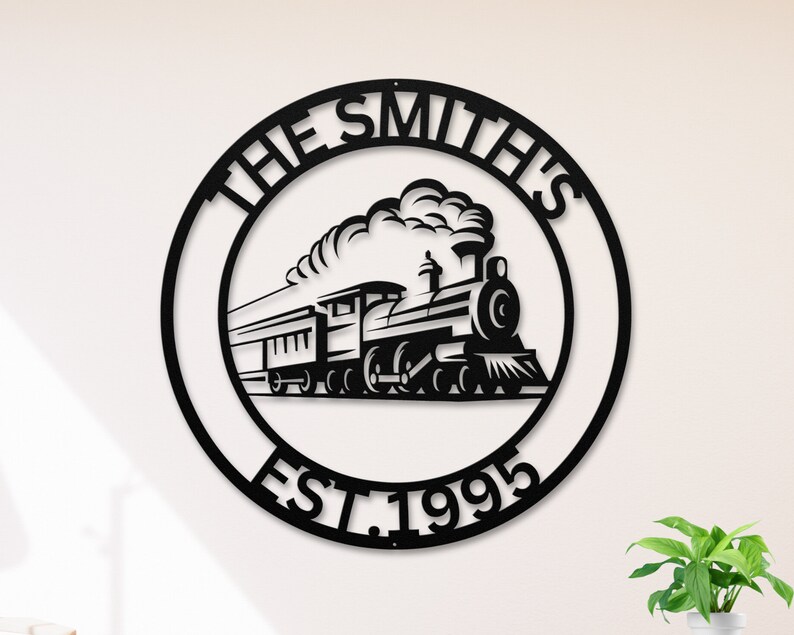 Custom Train Sign Railroad Signs Metal Wall Art Train - Etsy