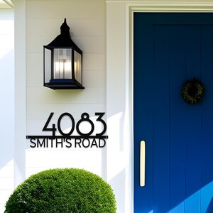 Mid Century Address Sign, House Number Sign, Modern Address Plaque ...
