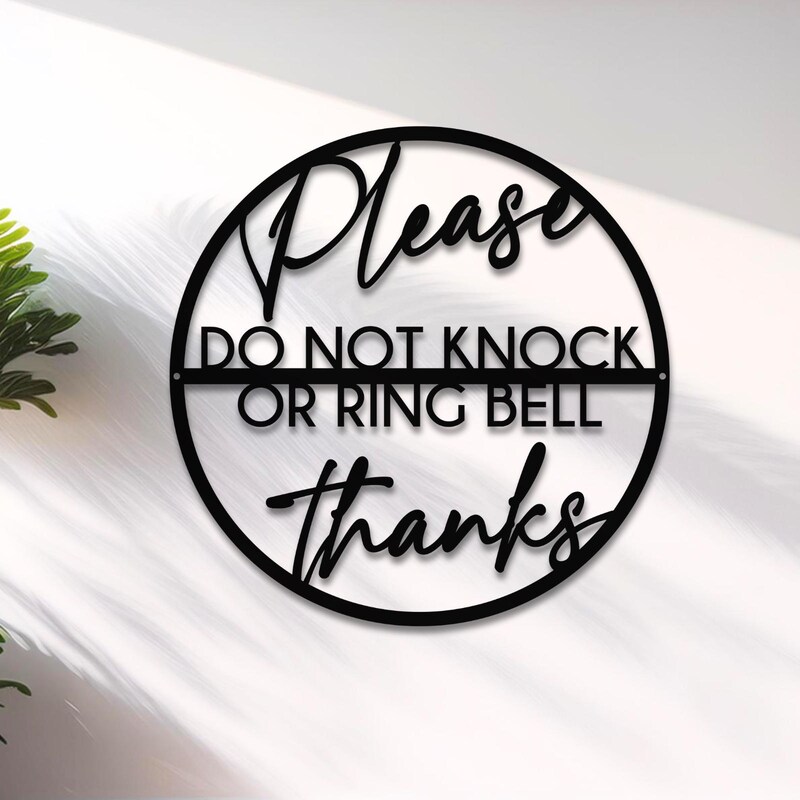 Do Not Knock Sign - Etsy