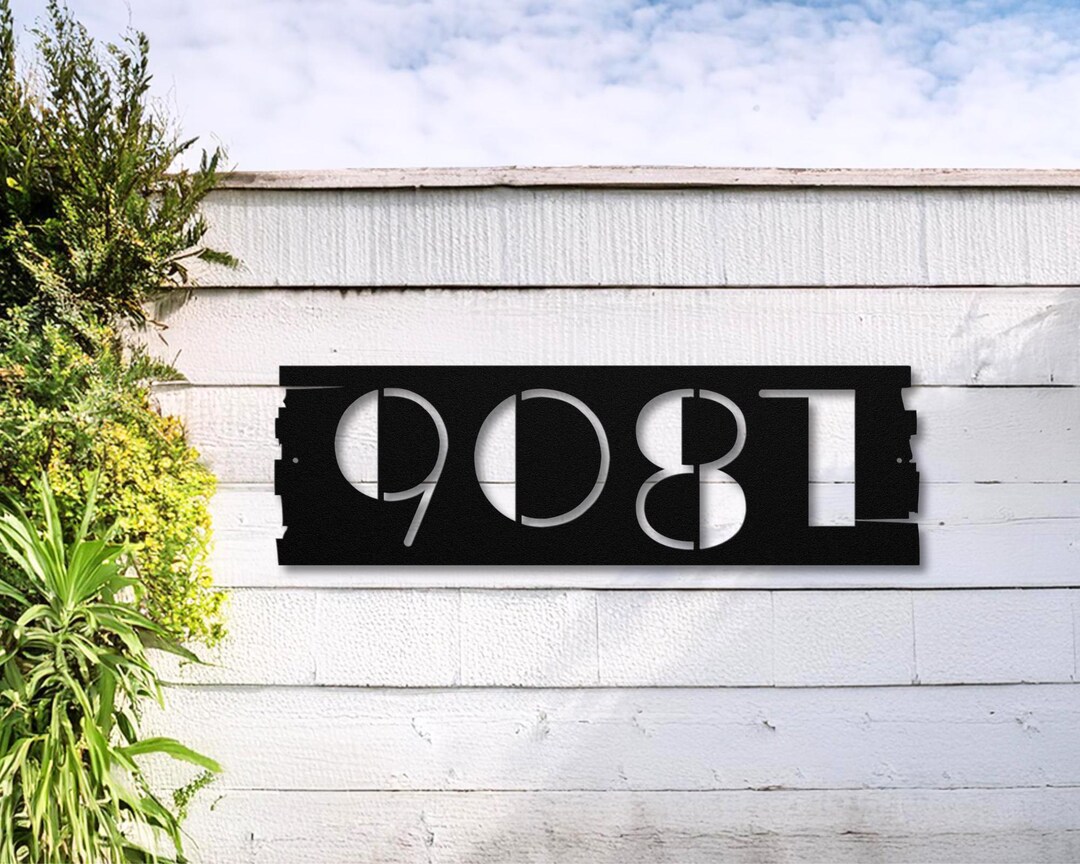 Vintage Address Metal Sign, House Numbers Sign, Address Marker, Outdoor ...