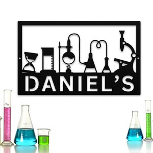 Custom Science Teacher Metal Sign: Chemistry Lab Wall Decor - Etsy