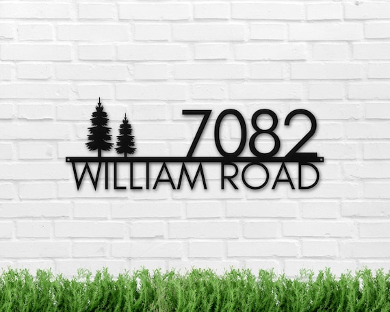 Metal House Number Sign Customized Address Sign Modern Home - Etsy