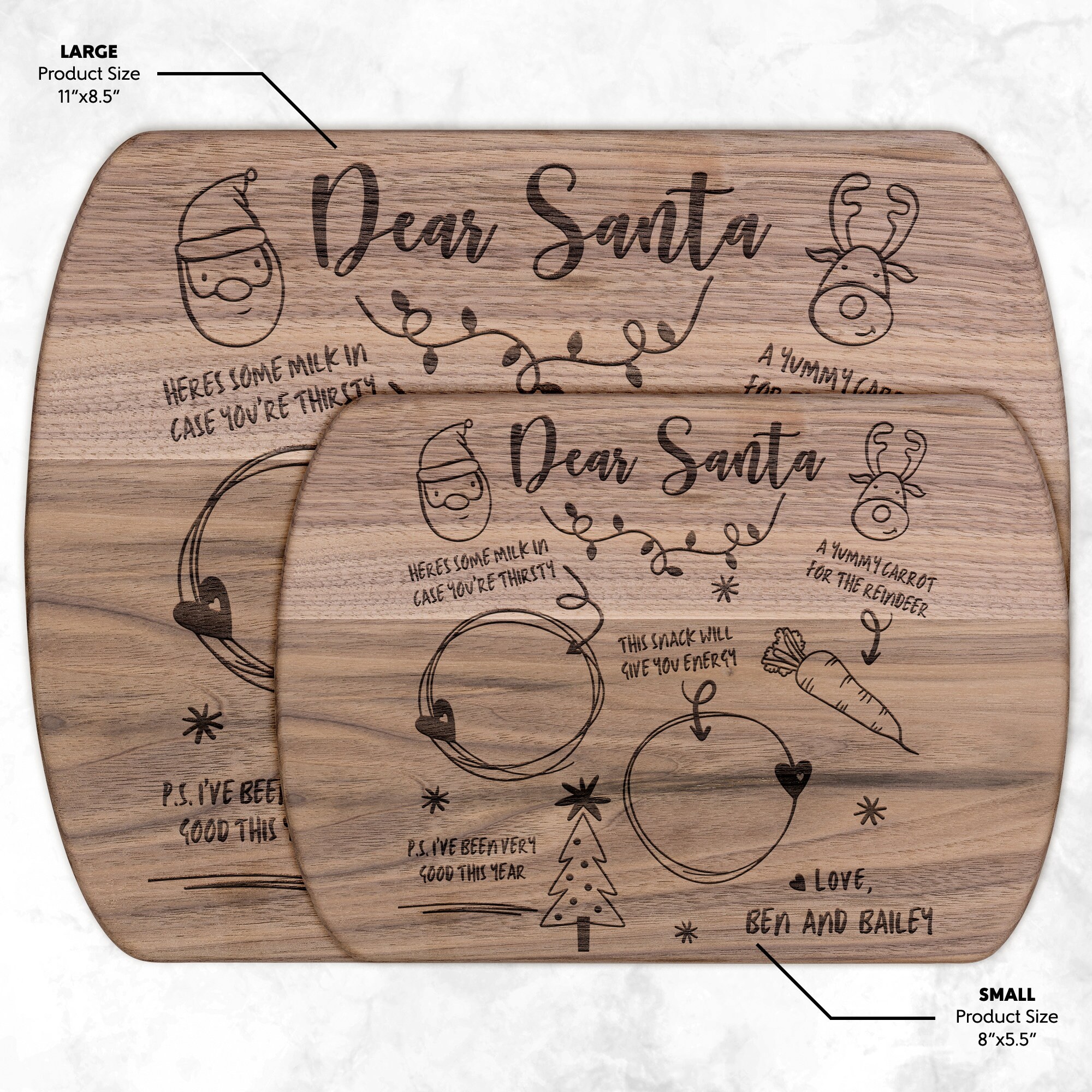 Custom Santa Cookie Plate, Reindeer Food Tray, Christmas Eve Board - Etsy