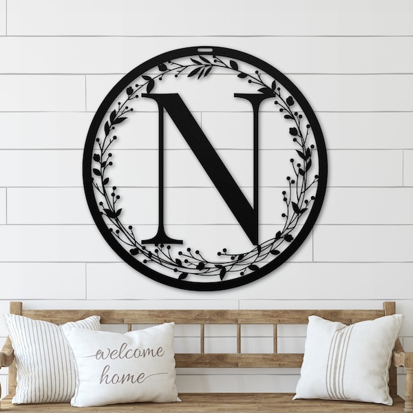 Monogram Door Wreath - Etsy