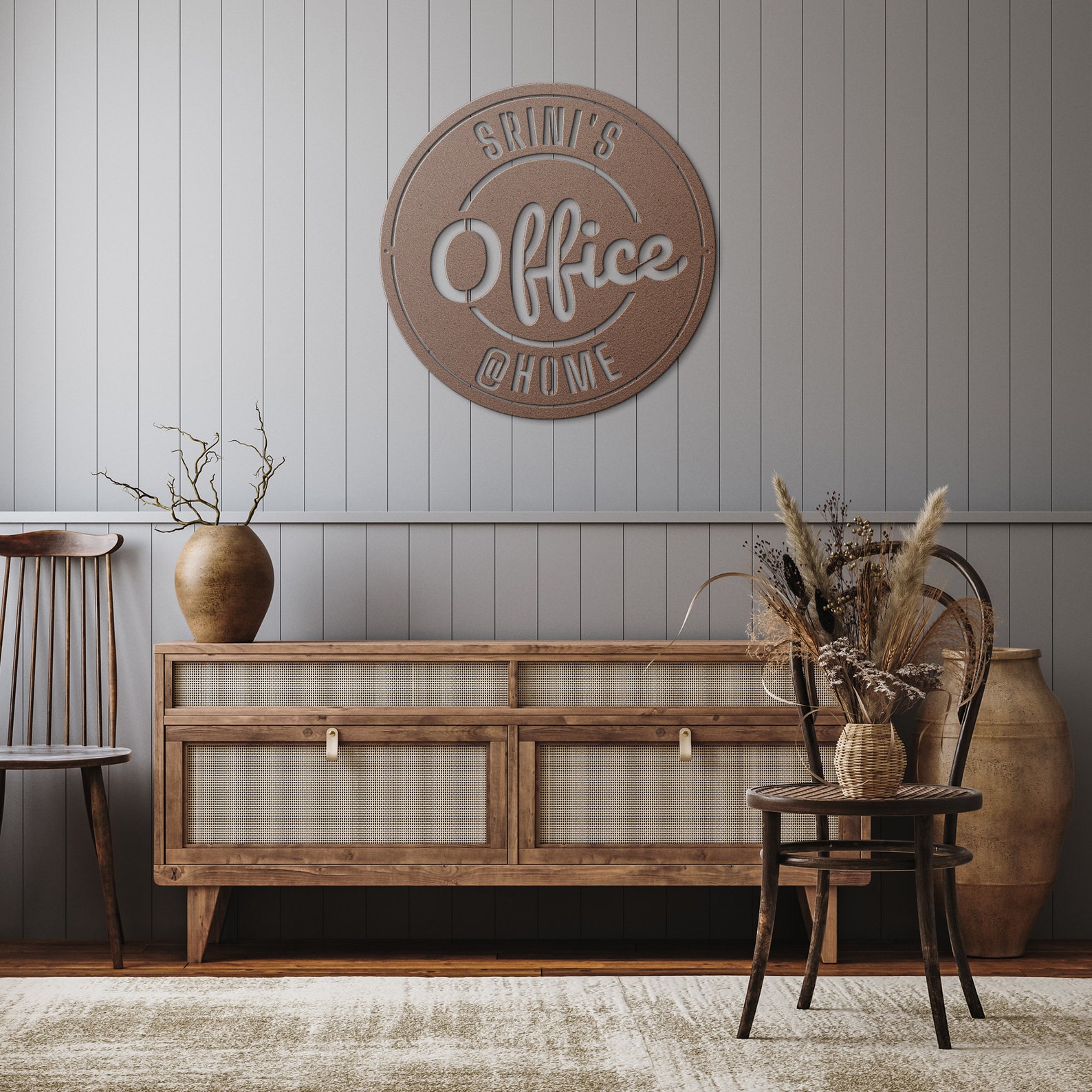Custom Metal Home Office Sign, Personalized Wall Decor - Etsy