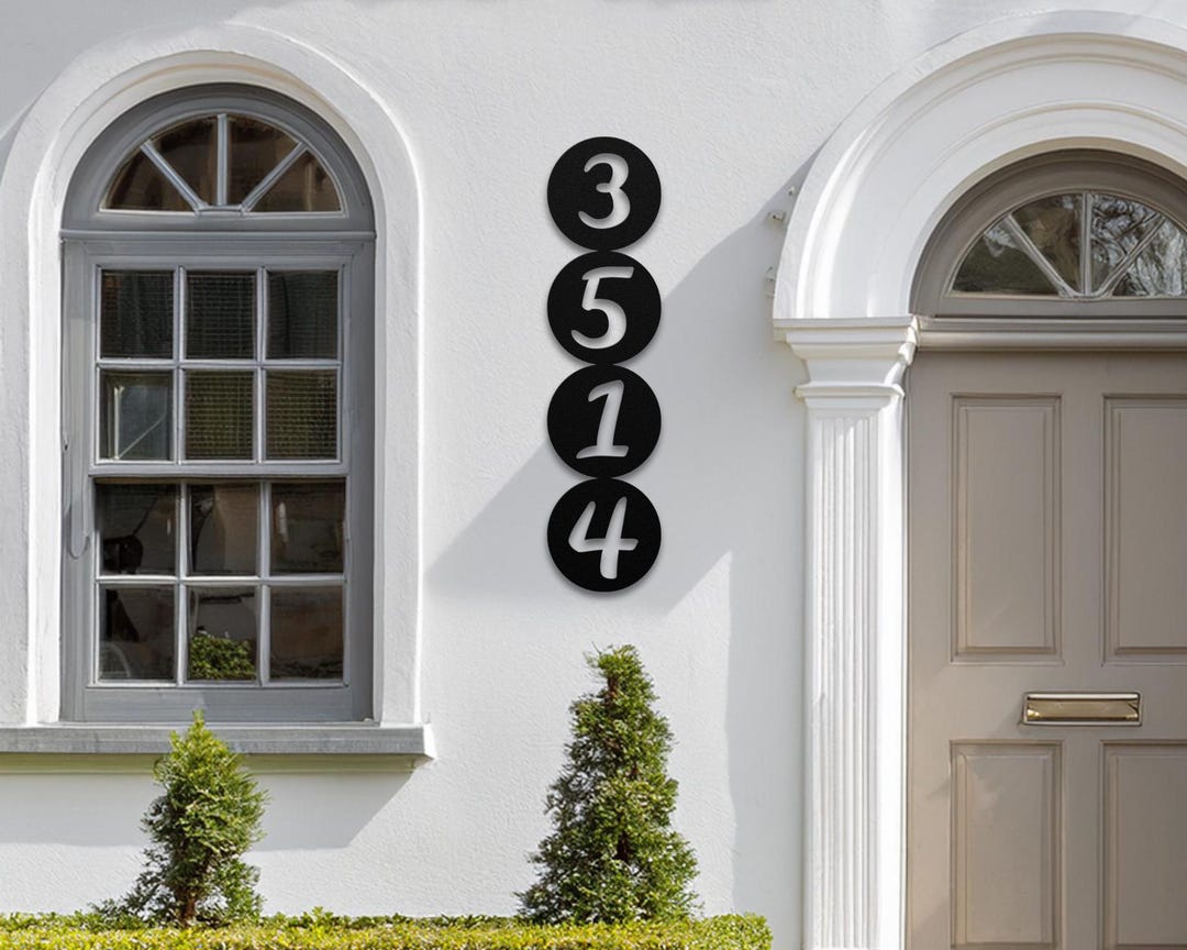 Vertical Metal House Number Sign, Custom Address Plaque - Etsy