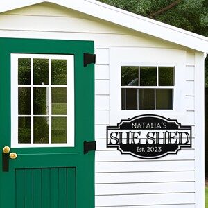 Personalized She Shed Metal Sign: Custom Mom Cave or Potting Shed Decor ...
