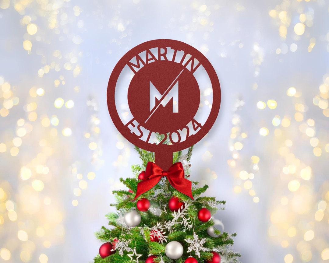 Custom Business Logo Christmas Tree Topper: Personalized Xmas ...