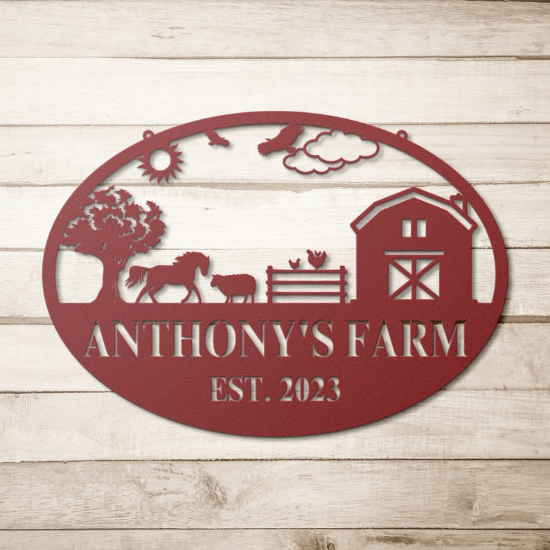Custom Farm Sign Metal Barn Sign Ranch Sign Outdoor Farm - Etsy
