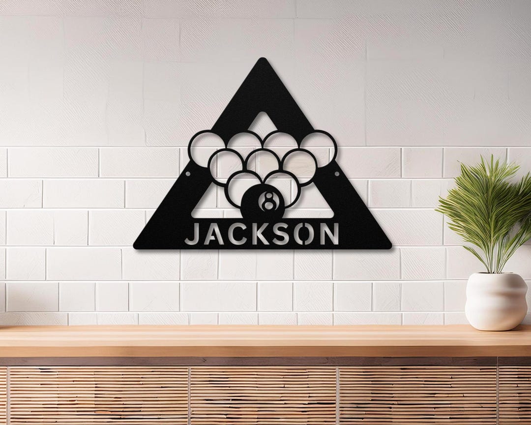 Custom Billiard Metal Sign: Personalized Pool Room Decor, Man Cave Art ...