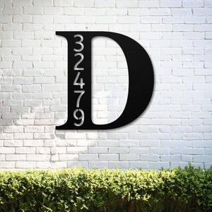 Metal Letter Address Sign, Name Initials With Home Sign, Personalized ...