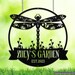 Personalized Dragonfly Monogram Sign Metal Wall Art Décor for Your ...