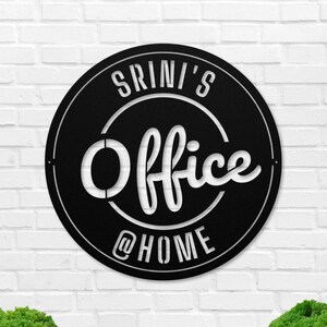 Custom Metal Home Office Sign, Personalized Wall Decor - Etsy