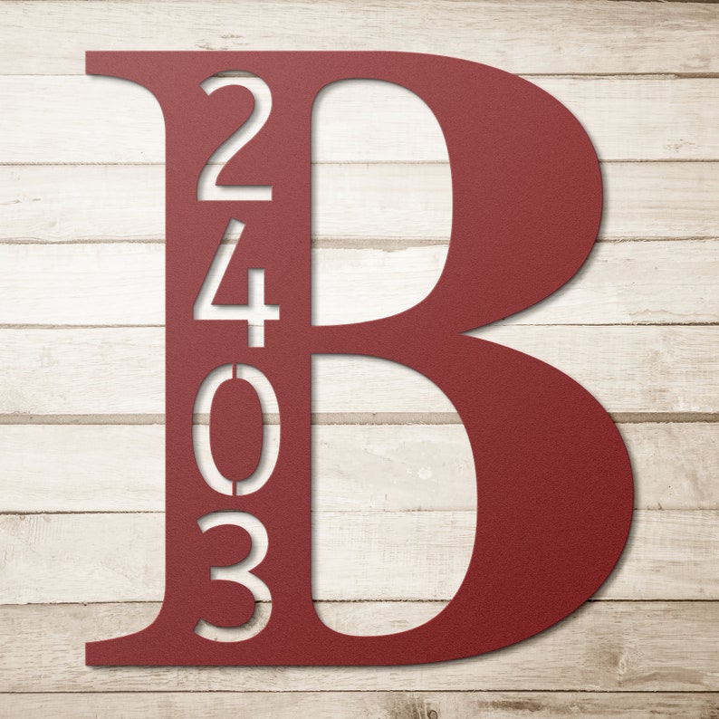 Metal Letter Address Sign, Name Initials With Home Sign, Personalized ...
