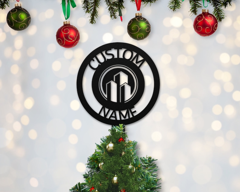 Custom Logo Christmas Tree Topper: Personalized Holiday Decor, Create ...