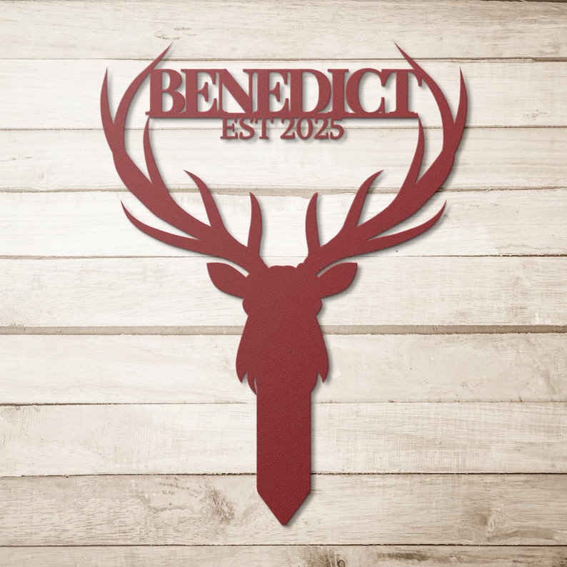 Custom Deer Antler Christmas Tree Topper: Family Name & Year - Etsy