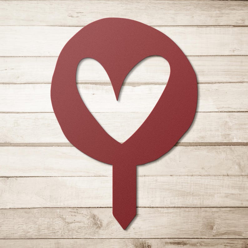 Metal Heart Yard Art Romantic Valentine's Day Garden Stakes for Lawn ...