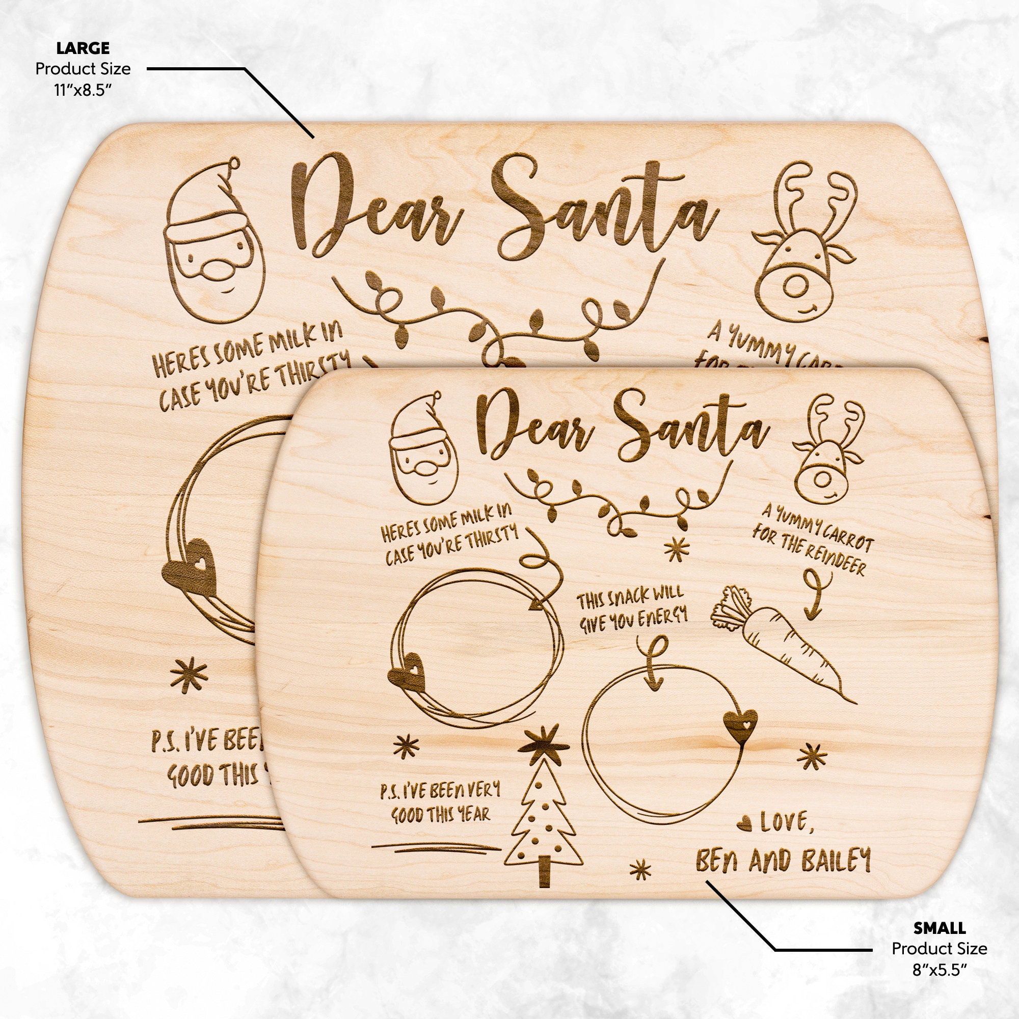 Custom Santa Cookie Plate, Reindeer Food Tray, Christmas Eve Board - Etsy