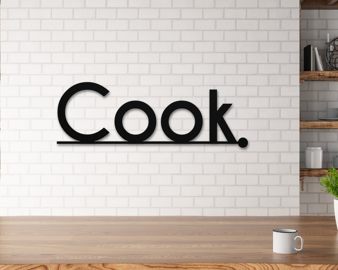 Cooking Sign, Kitchen Metal Wall Art, Farmhouse Kitchen Decor ...