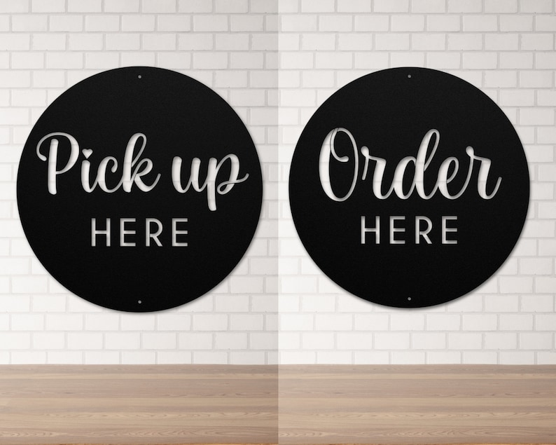 Pick up Order Here Order Here Metal Business Sign, Cafe Decor - Etsy