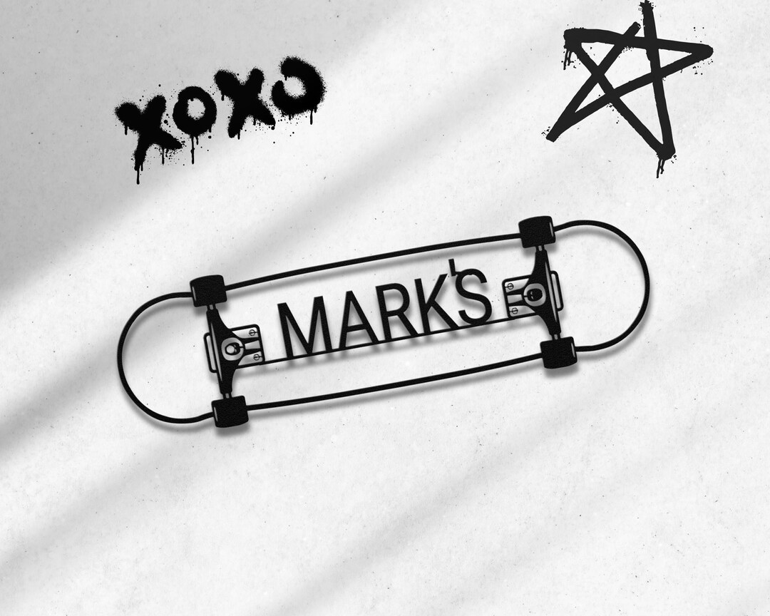Custom Skateboard Metal Sign - Personalized Skateboarding Riders Wall ...