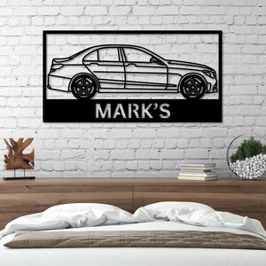 Custom Metal Car Silhouette Wall Art, Your Own Car Personalized Wall ...