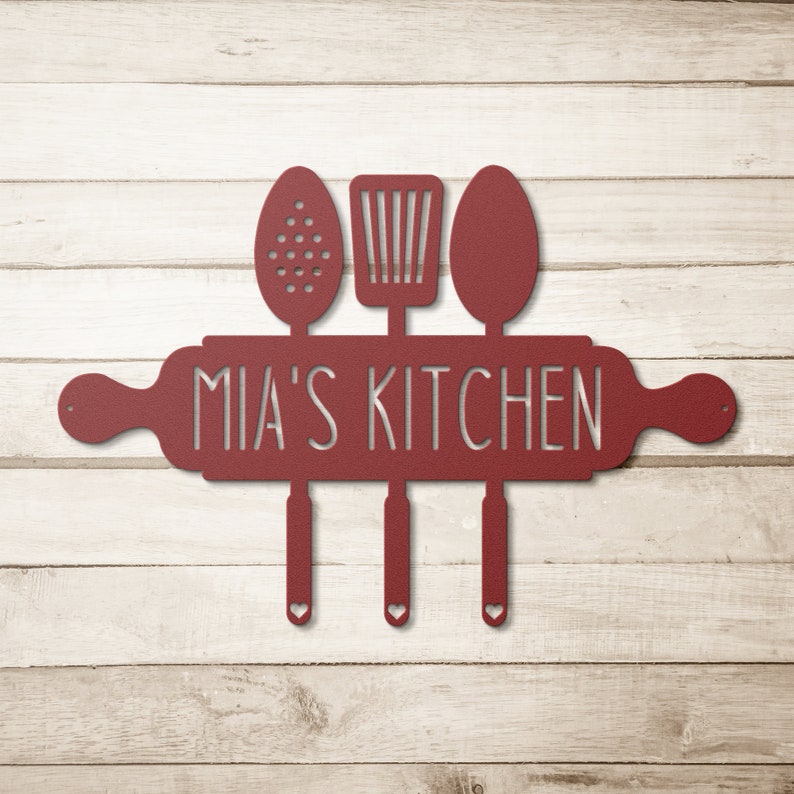 Custom Metal Kitchen Sign Name Kitchen Sign Bakery Sign - Etsy