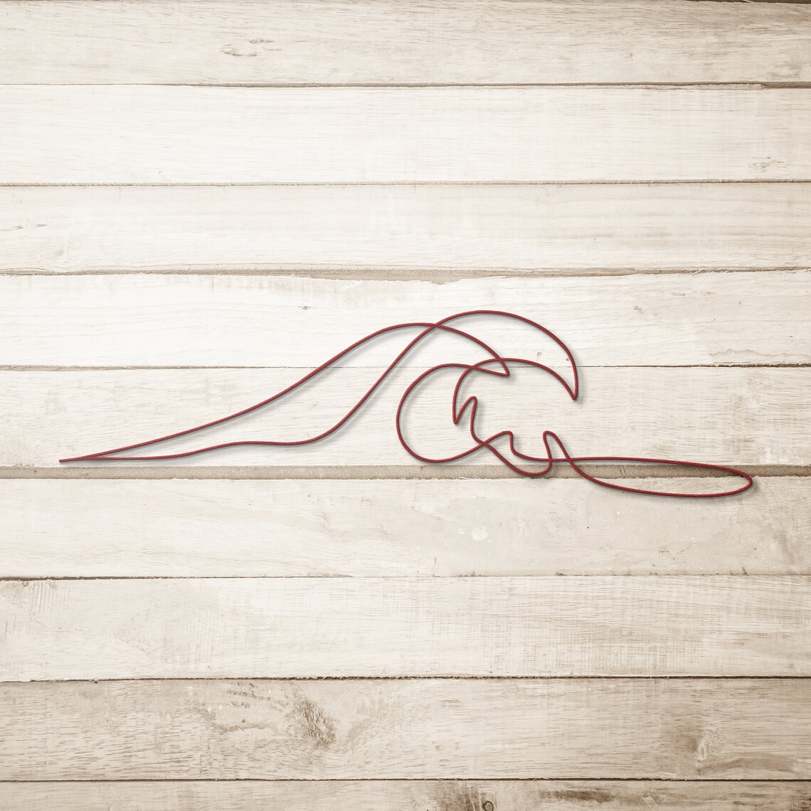 Big Wave Sign Line Wall Art Ocean Wave Metal Decor Surf - Etsy