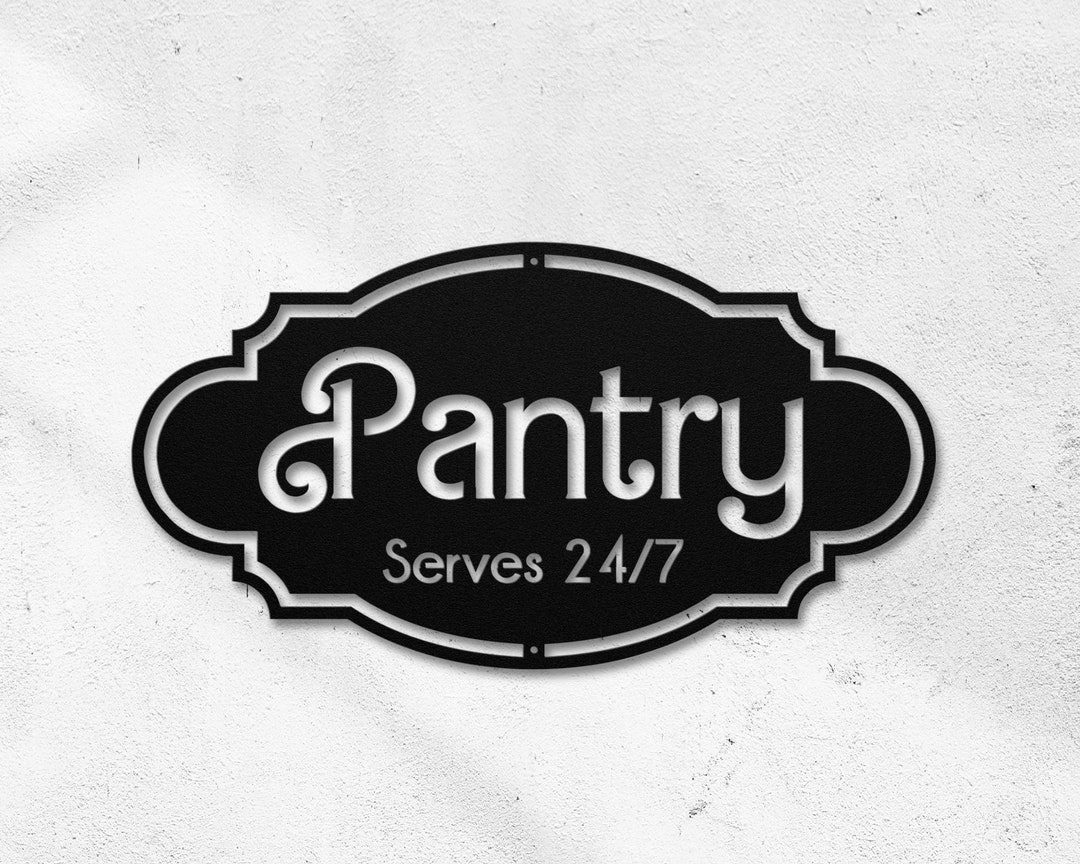 Pantry Metal Sign for Farmhouse Kitchen Decor - Etsy