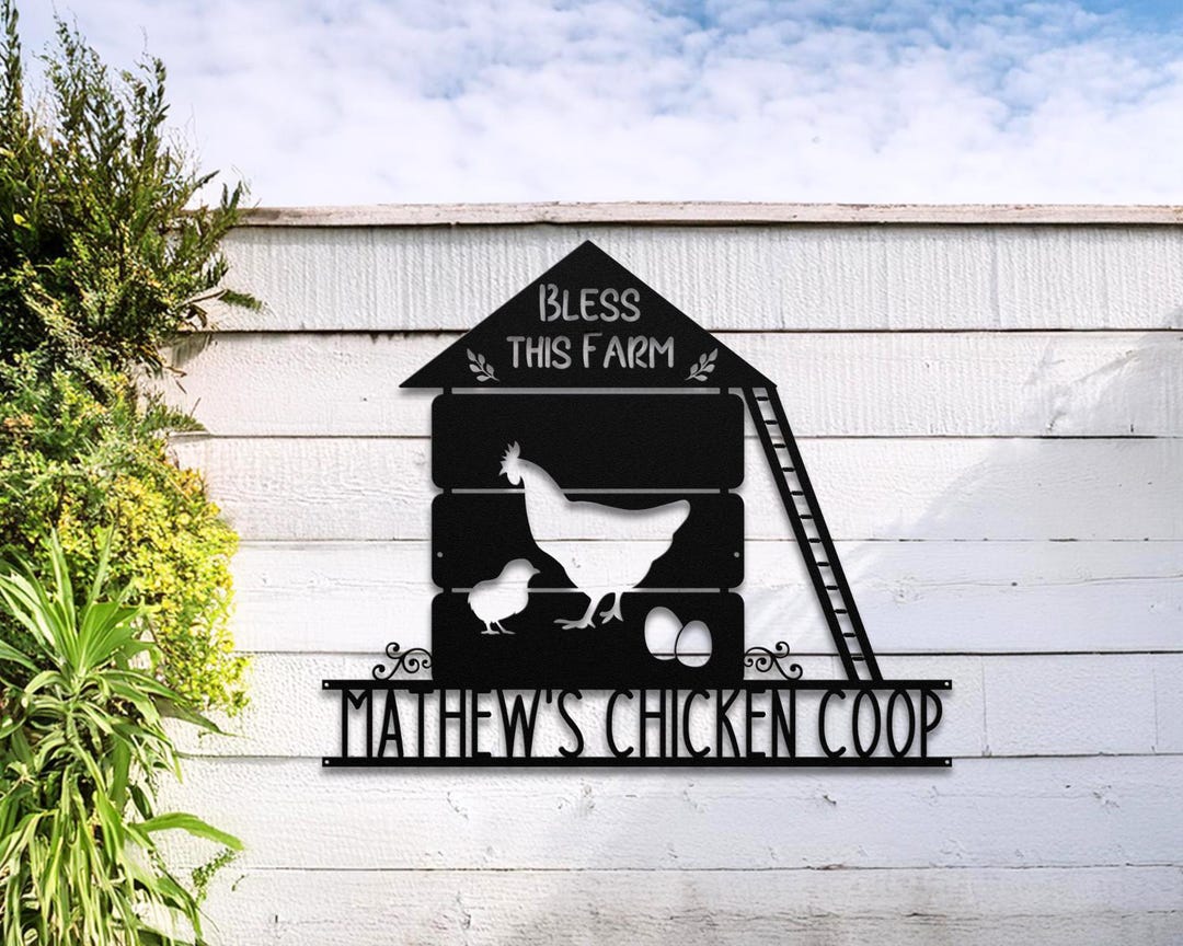 Personalized Chicken Coop Metal Sign: Chicken Farm Decor - Etsy