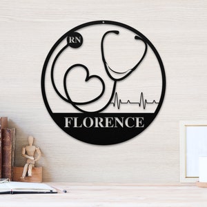 Personalized Nurse Sign, Custom Nurse Gift, Nurse Metal Sign, Nurse ...