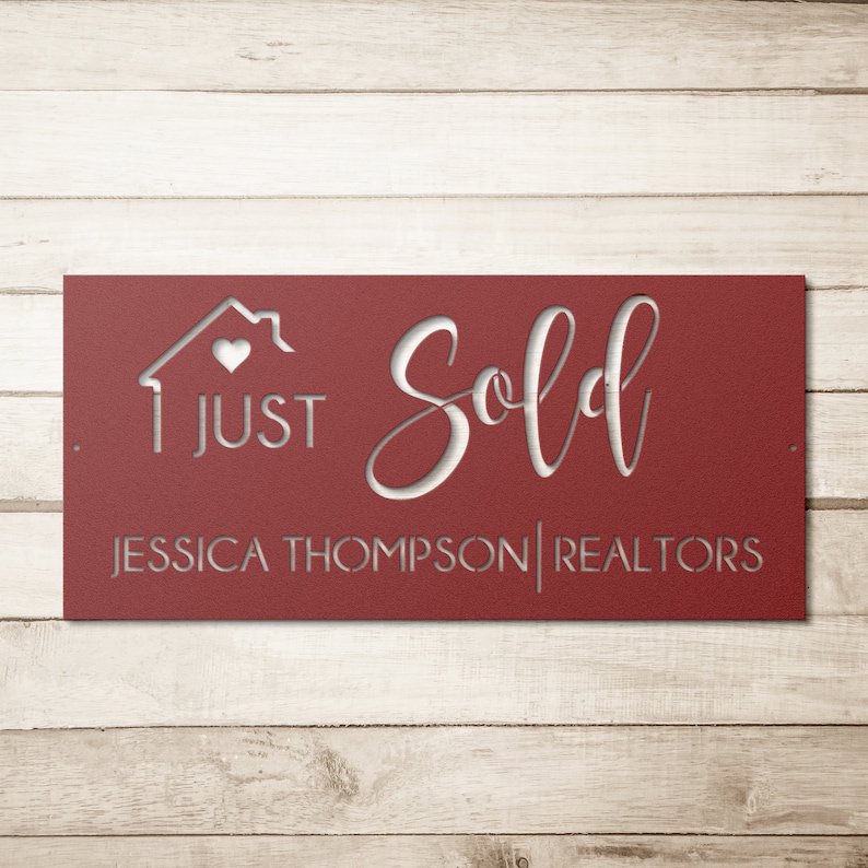 Just Sold Sign Custom Realtor Sign Real Estate Agent Sign - Etsy