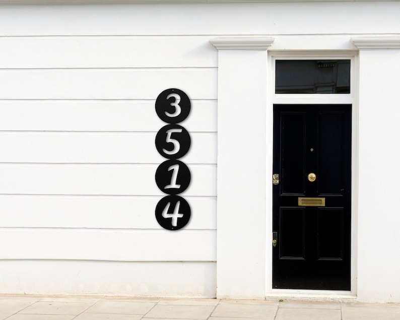 Metal House Number Vertical Address Sign Address Plaque - Etsy