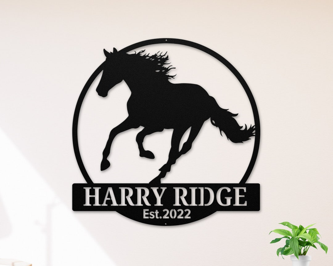 Custom Horse Sign, Metal Farm Sign, Barn Sign, Ranch Sign, Fence Decor ...