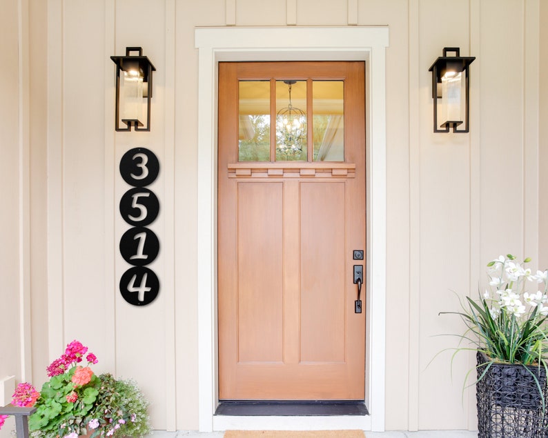 Metal House Number Vertical Address Sign Address Plaque - Etsy