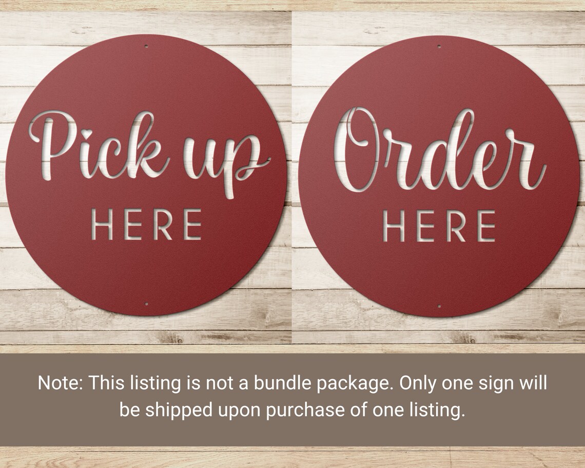 Pick up Order Here Order Here Metal Business Sign, Cafe Decor - Etsy
