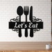 Let's Eat Sign Kitchen Metal Sign Large Dining Room - Etsy