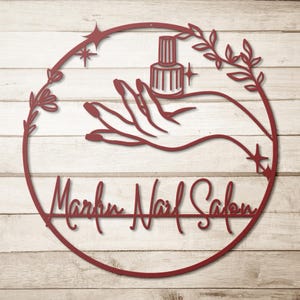 Custom Nail Salon Metal Sign: Beauty Bar Wall Art - Etsy