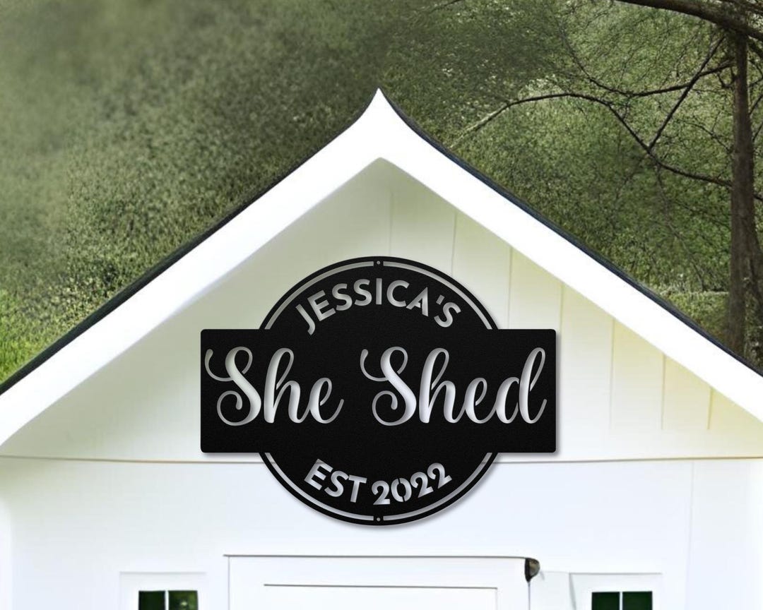 She Shed Metal Sign, Custom She Shed Decor, Potting Shed, Mom Cave Sign ...