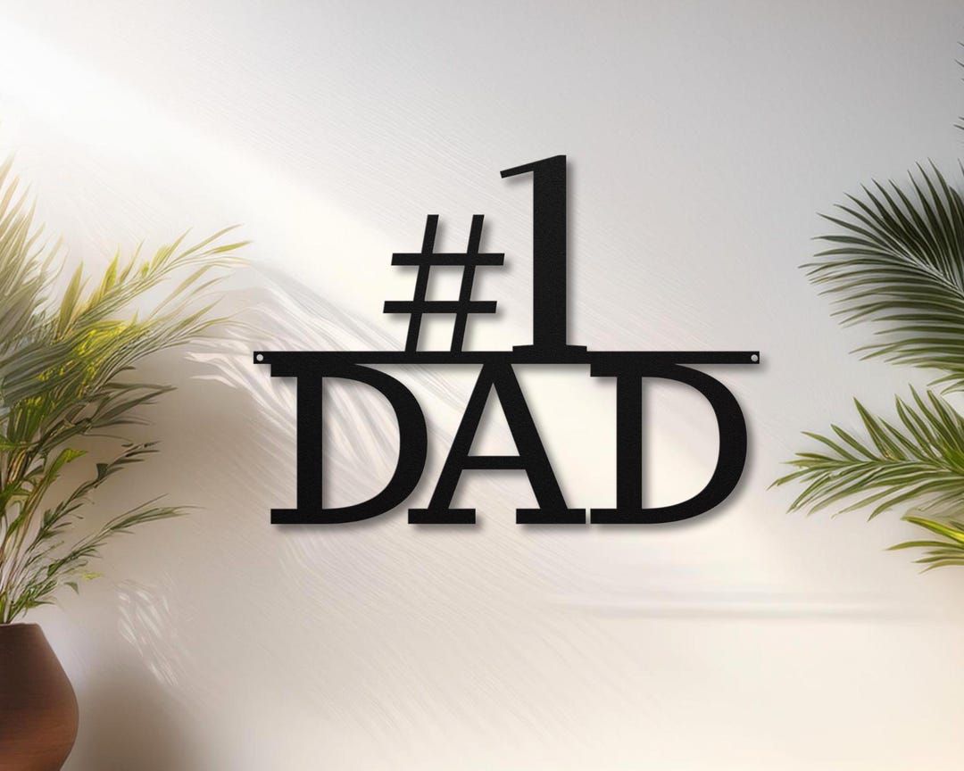 Number 1 Dad Metal Sign - the Perfect Father's Day Gift or Man Cave ...