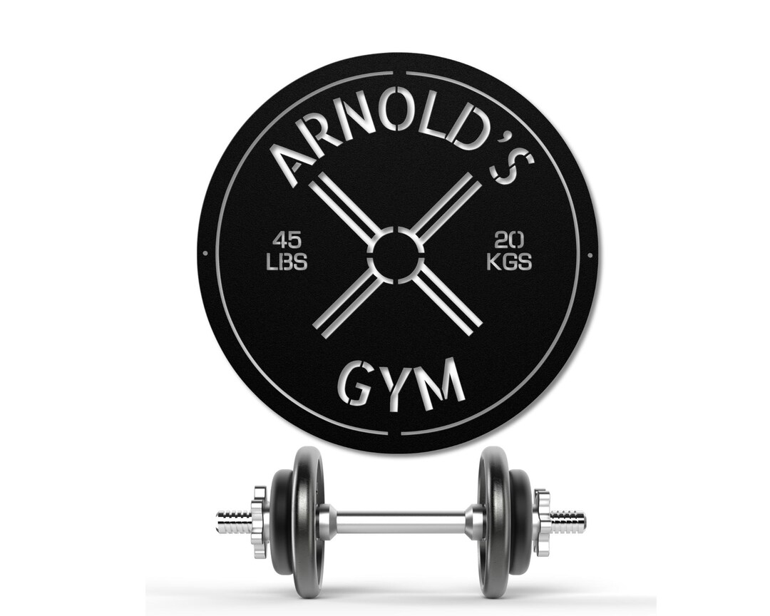 Personalized Gym Weight Plate Metal Sign, Unique Wall Art for Home ...