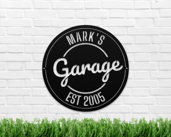 Custom Garage Metal Sign Dad's Workshop Sign - Etsy